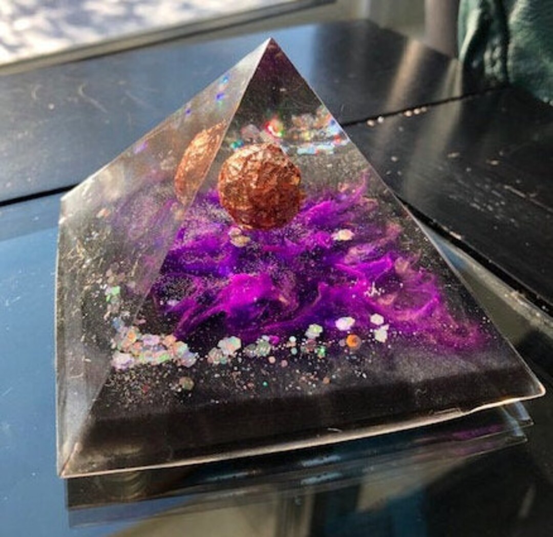 Large Galaxy Pyramid, Orgone, Energy Generator, Metaphysical Home Decor ...