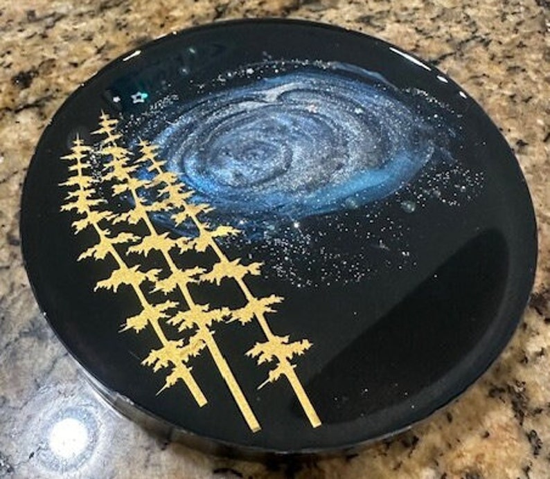 Galaxy Inspired 3 Dimensional Art Resin Coasters Galaxy Nebula Coasters ...