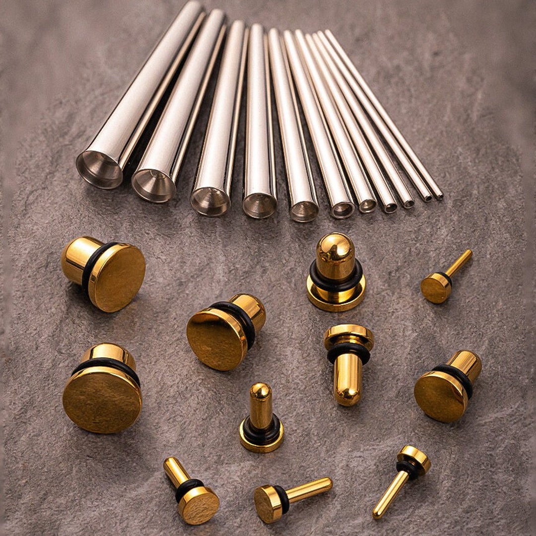 Beginners Ear Stretching Kit for Ears 22 Piece Pack Includes Surgical ...