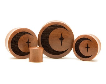 Bear Plug / Gauge Saba Wood Convex Double Flare | Etsy