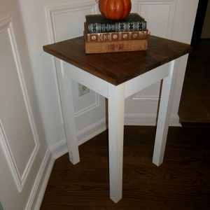 Handmade End Table- Painted Wood Side Table - Farmhouse Inspired End ...