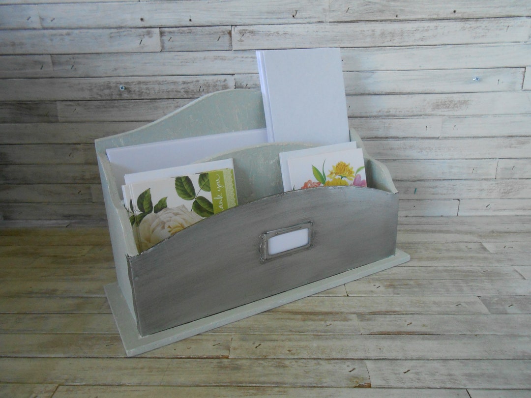 Gray Desk Organizer-office Organizer-2 Section Desktop Organizer ...