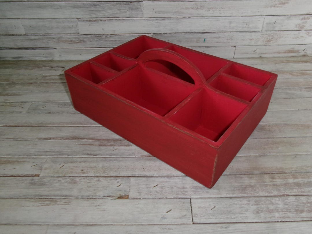 Wood Vintage Cubby-wood Storage Cubby-craft Supply Storage Bin-painted ...