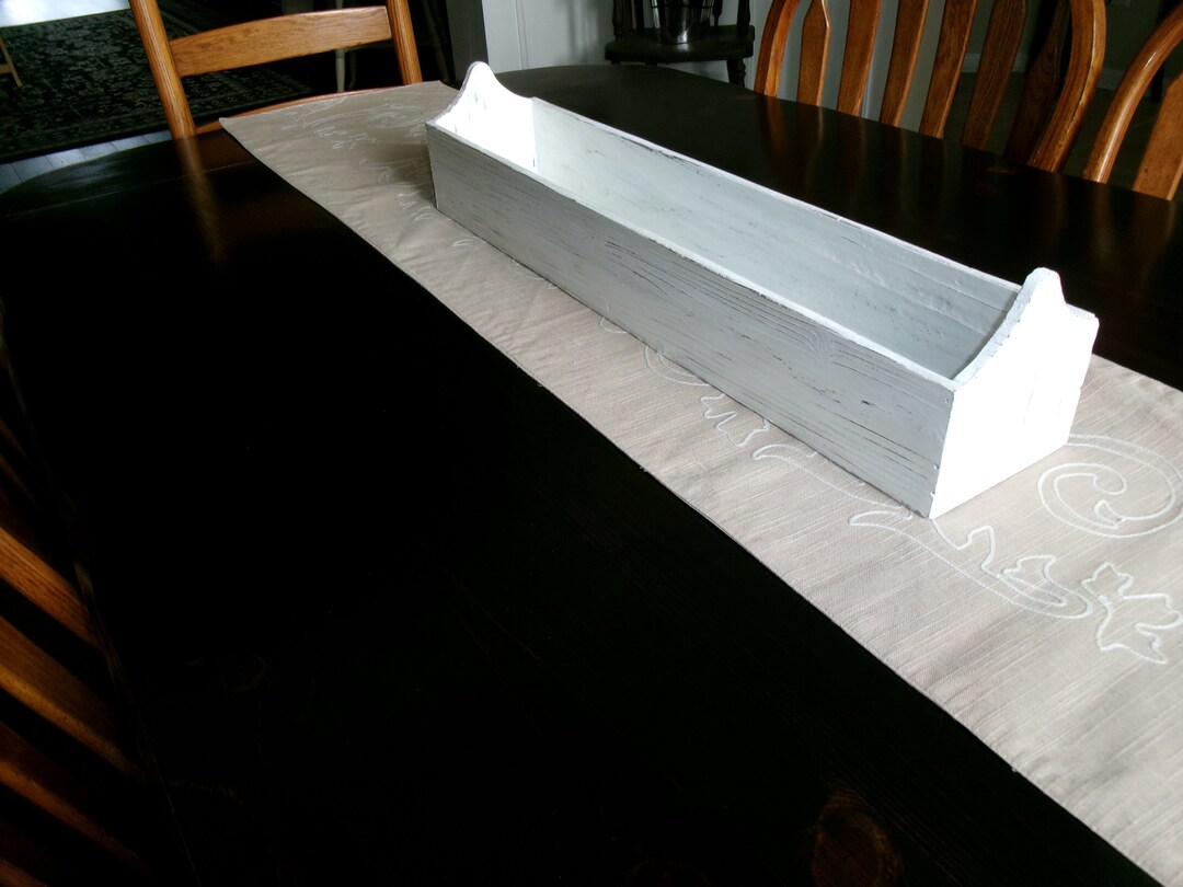 Wood Centerpiece Box-farmhouse Rustic Table Decor-28 Inch Mantle Decor ...