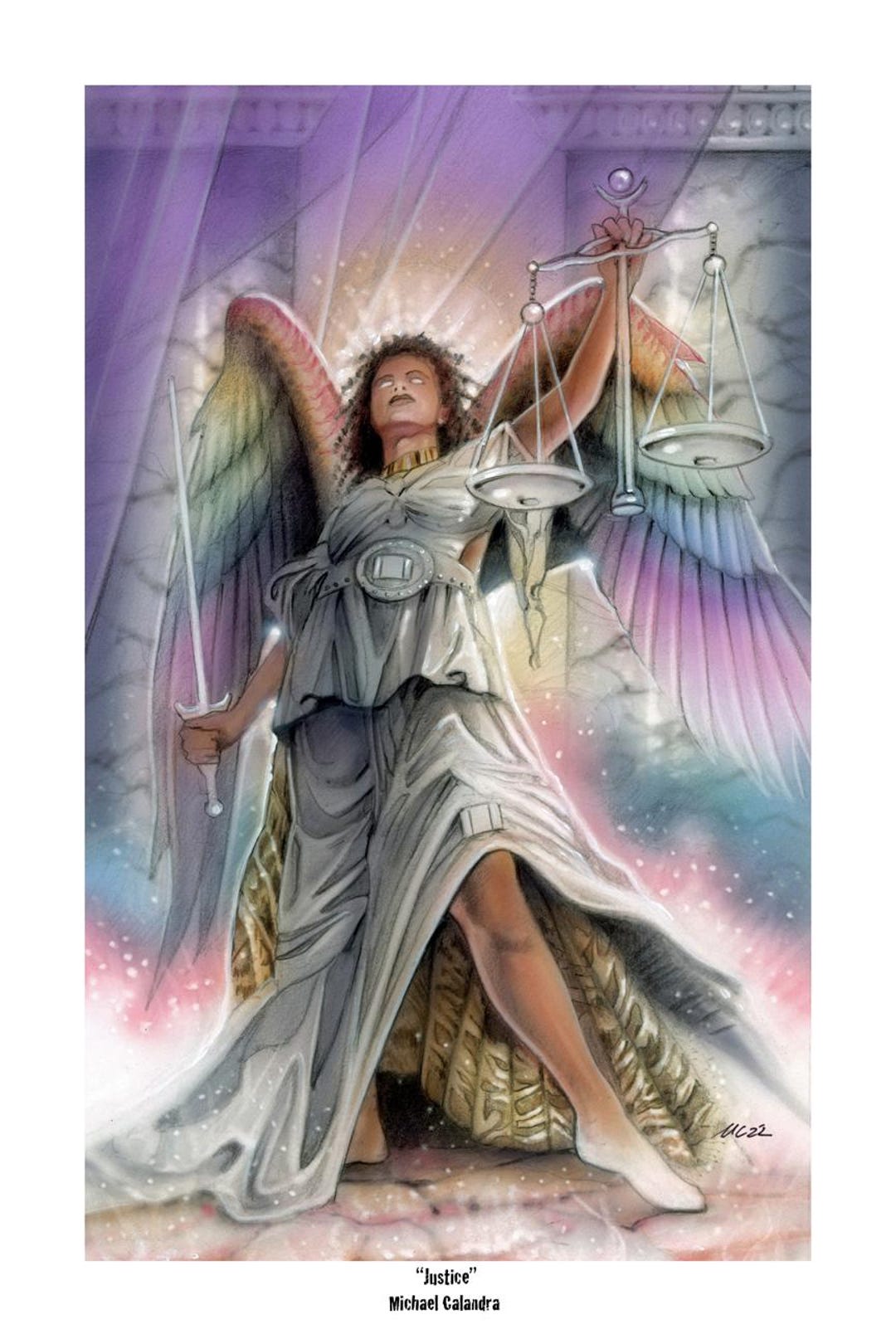 Justice Tarot Card Art 8x12 Metallic Print - Etsy
