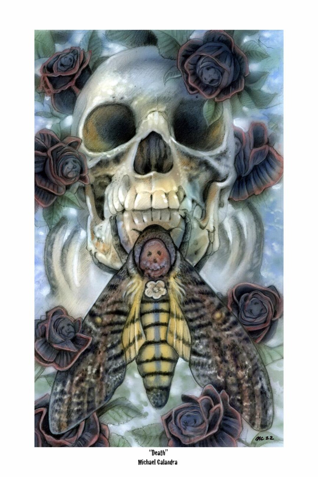 Death Tarot Card Art 8x12 Metallic Print - Etsy