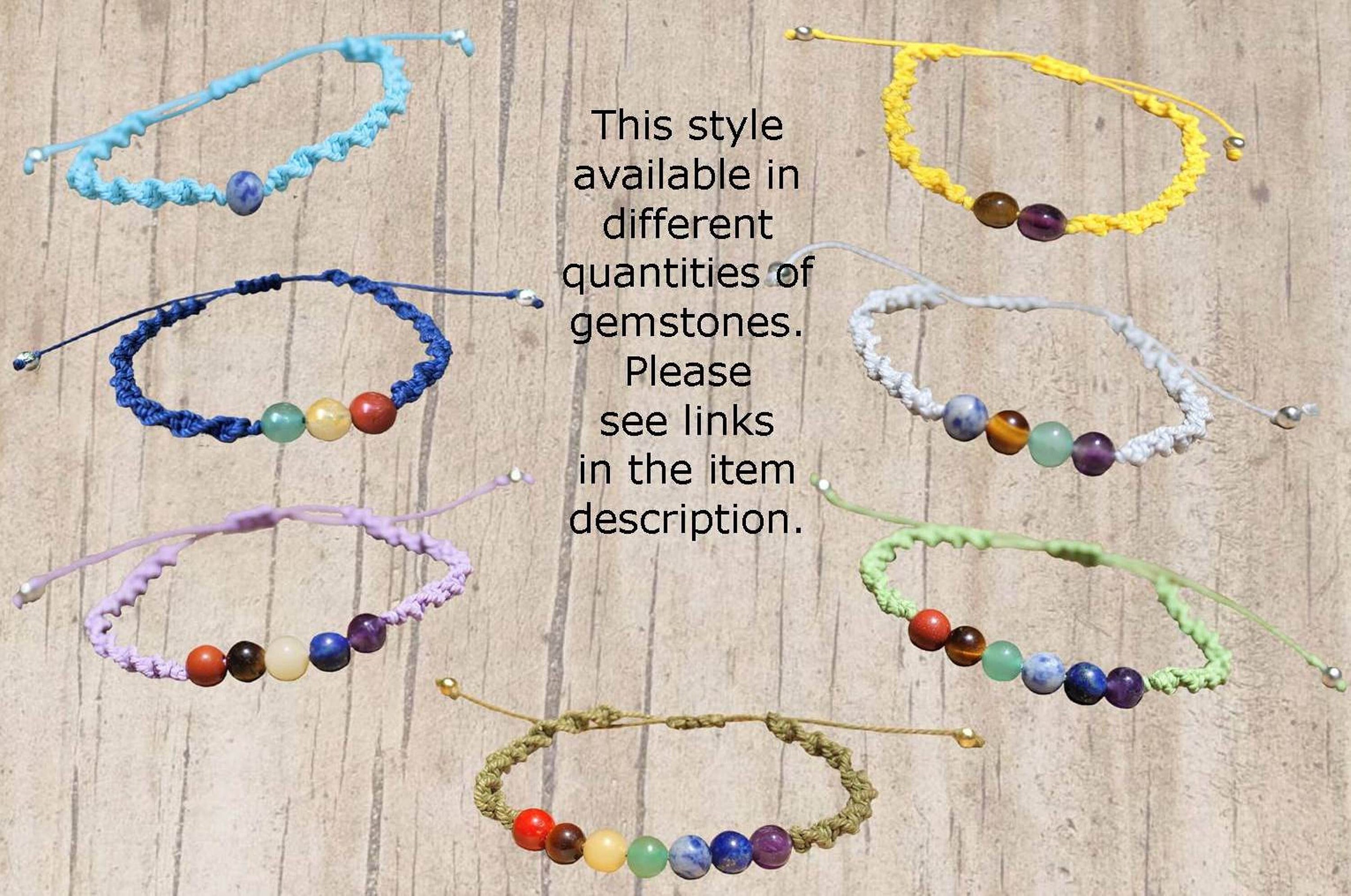 Handmade Custom 6mm 4 Chakra Bead Healing Spiral Macrame - Etsy UK