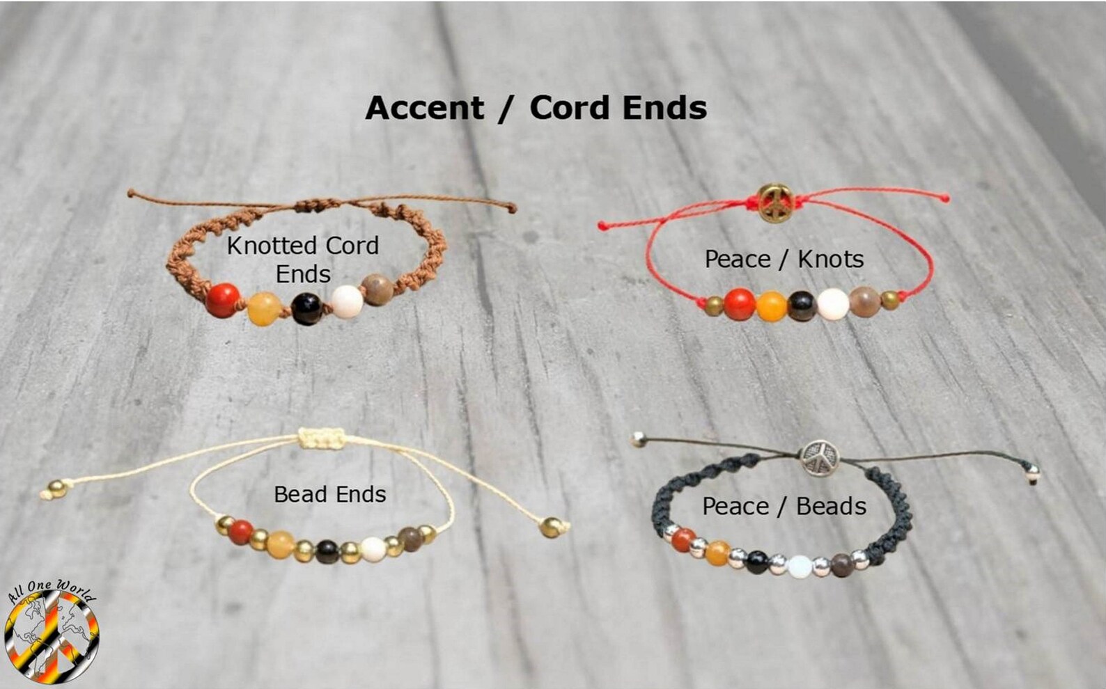 Custom Handmade All One World, One People, Unity 6mm Bead Macrame ...