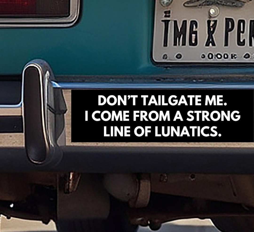 Lunatic Bumper Sticker/funny Bumper Sticker/funny Quote Sticker/custom ...