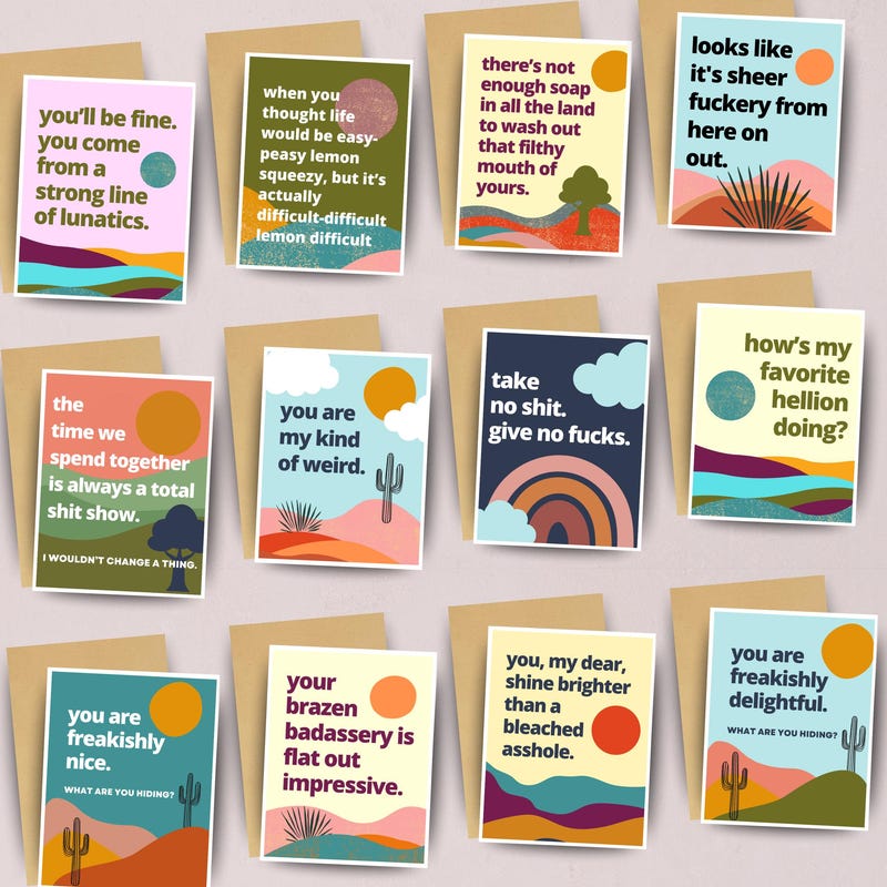 Snarky Adult Greeting Cards - Etsy