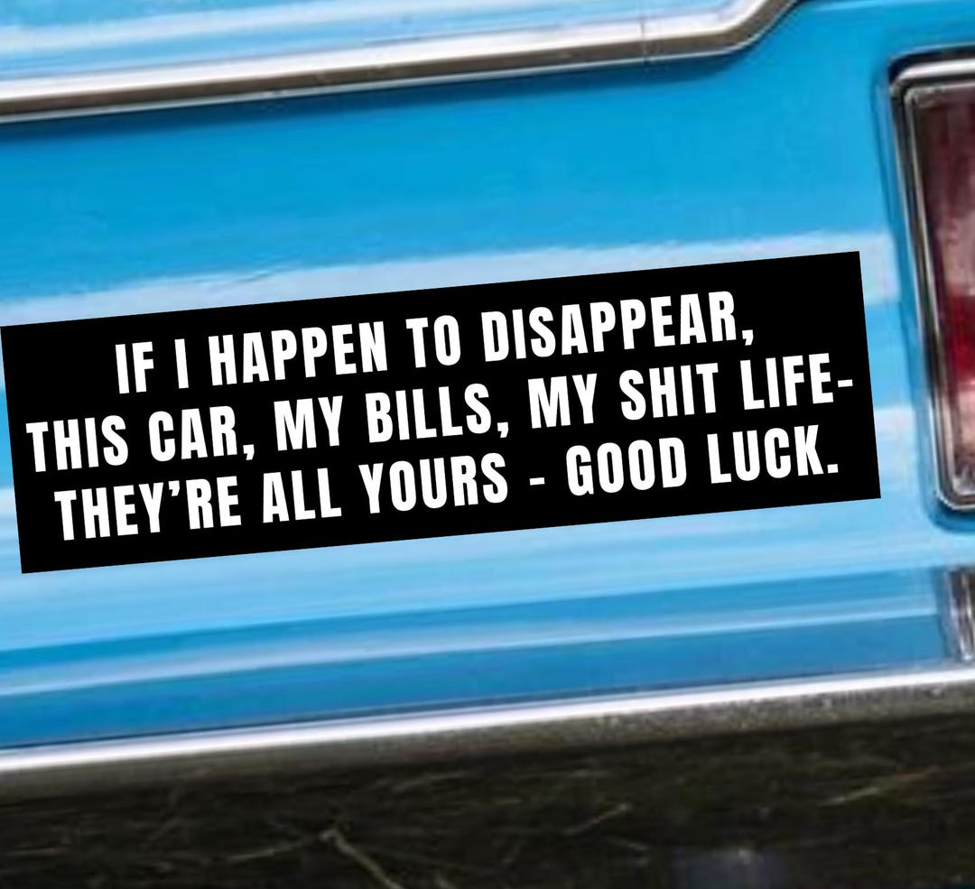Good Luck Bumper Sticker/funny Bumper Sticker/funny Quote Sticker ...