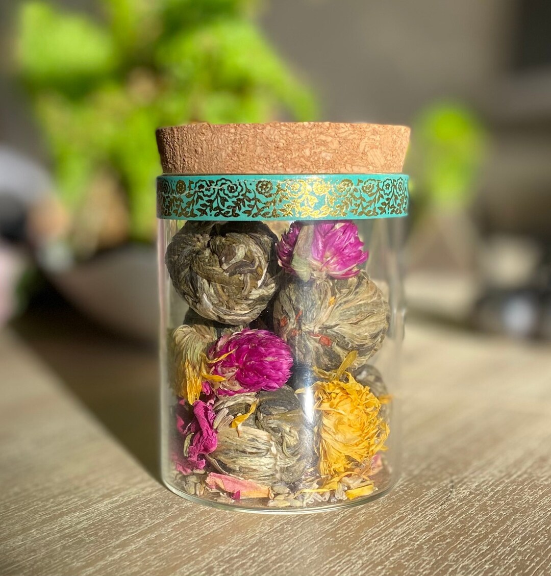 Blooming Tea Balls With Loose Tea Flowers/gift for Tea Lovers/tea in a ...