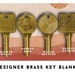Large Key Blanks/xl Ornate Brass Key Blanks/hotel Key/bronze Keys ...