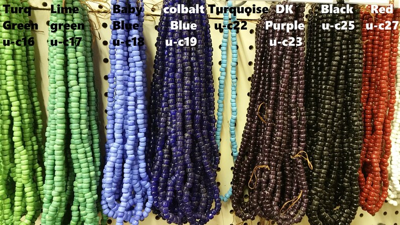 GLASS CROW BEADS 9 Mm You Pick You'r Color/100 Beads per Strand + or ...