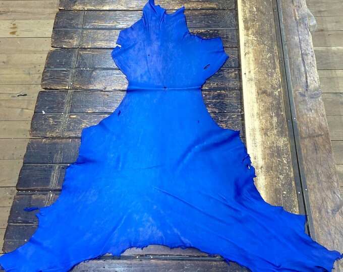 Deerskin / Deer Leather / Buckskin Hide / Blue Color / C-12/pic 1 - Etsy