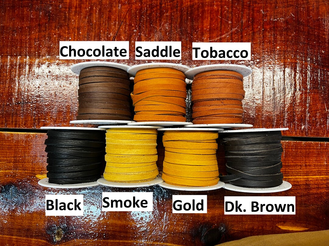 Buffalo /bison Leather Lace Spools 1/4 by 25 Ft 8 Colors to Pick From D ...