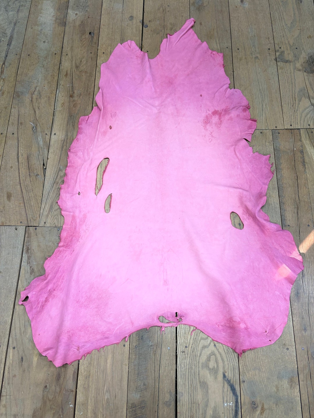 Deerskin / Deer Leather / Buckskin Hide / Pink Color / C11 Pic 301 - Etsy