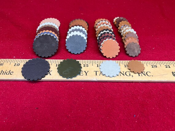 Leather Rosettes Concho's Natural Colors-c1 - Etsy