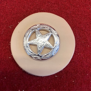 Engraved Ranger Star Concho - Silver Plate 1" - Etsy