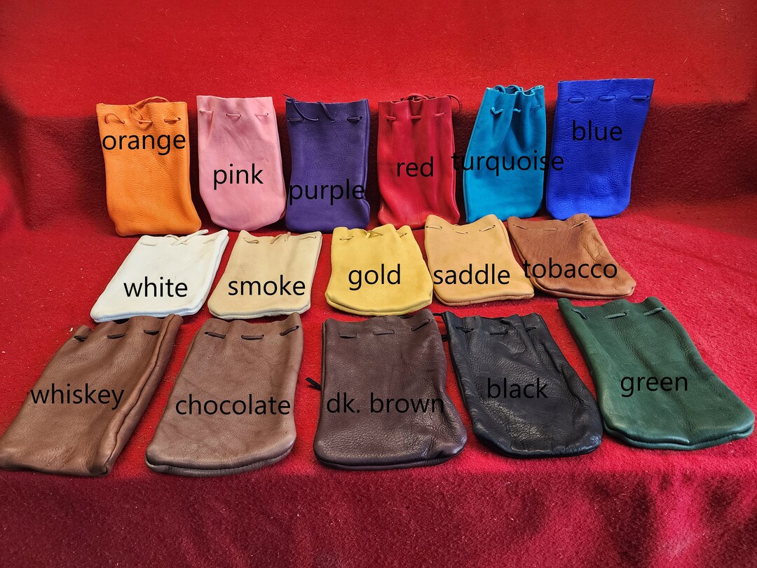 Deerskin Leather Large Game Pouch / Soft & Supple / Marble or Dice Bag ...