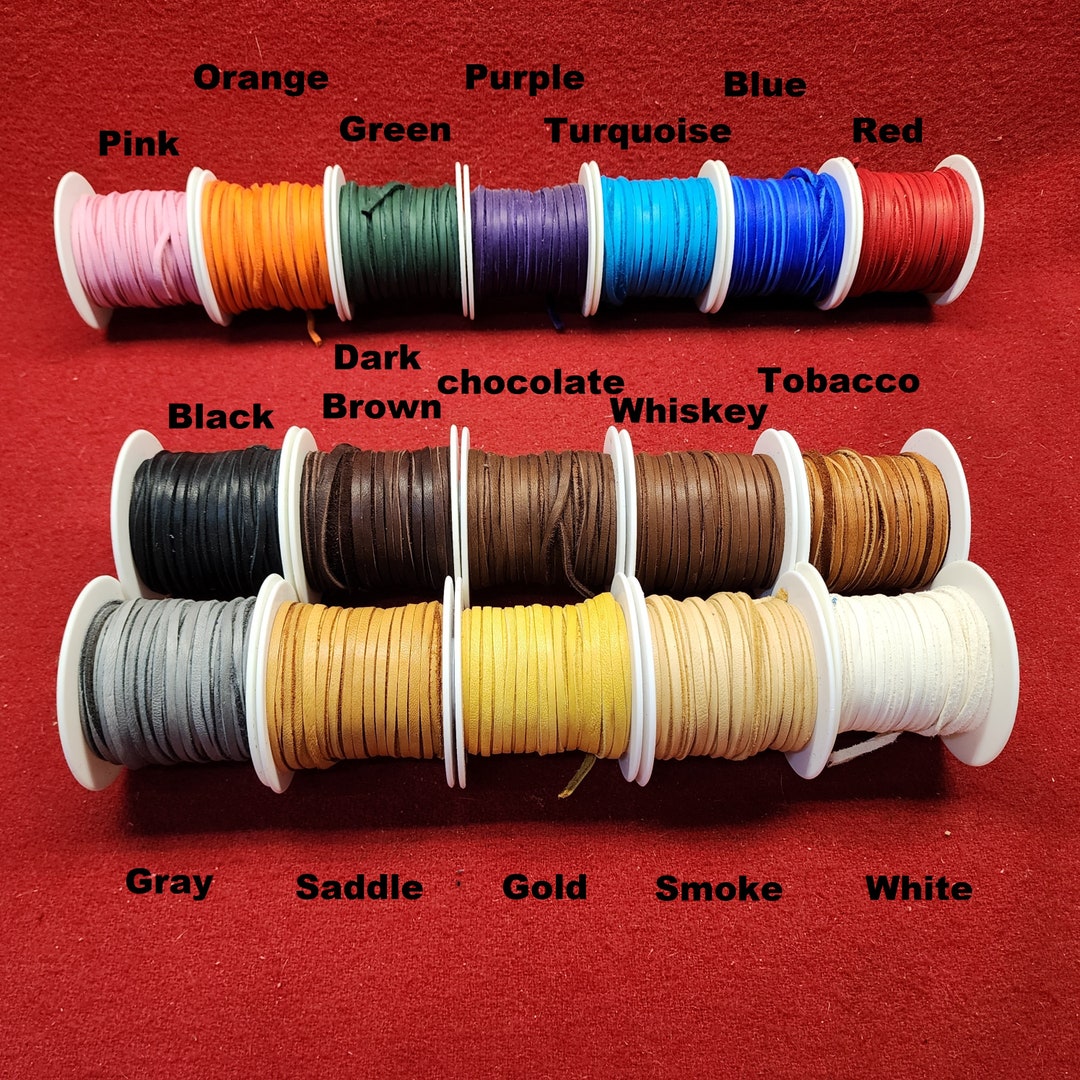 Deerskin Deer Leather Lace Spool Roll 1/8 X 50 FT Lacing Cord String ...