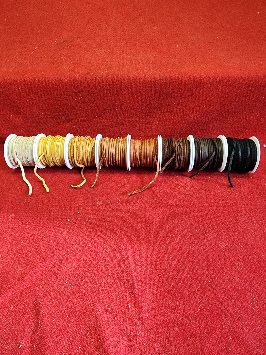 Elk Skin Leather Lace Spool Roll Pick 1/8" 50 Ft Spool Lacing Cord ...