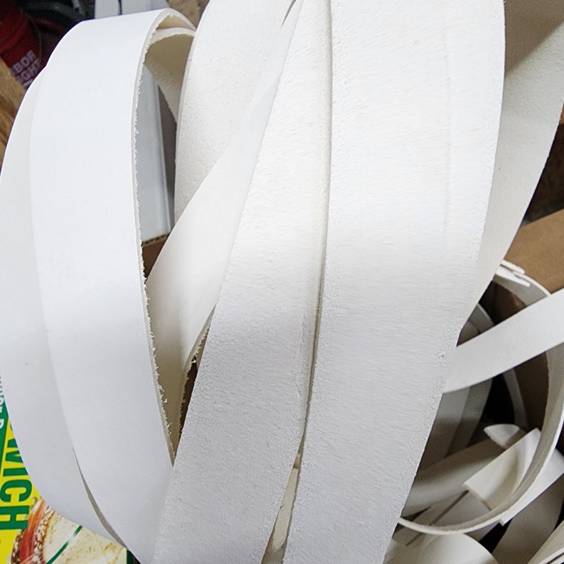 White Full Grain Leather Strip/straps Pick You Size 9/64~1/4~3/8~1/2~5/ ...