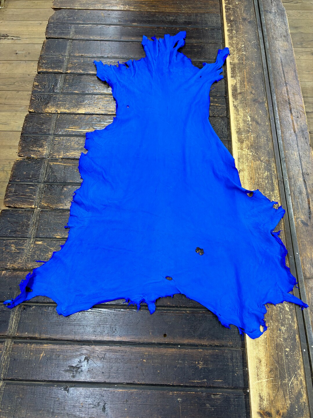 Deerskin / Deer Leather / Buckskin Hide / Blue Color / C-12/pic 16 - Etsy