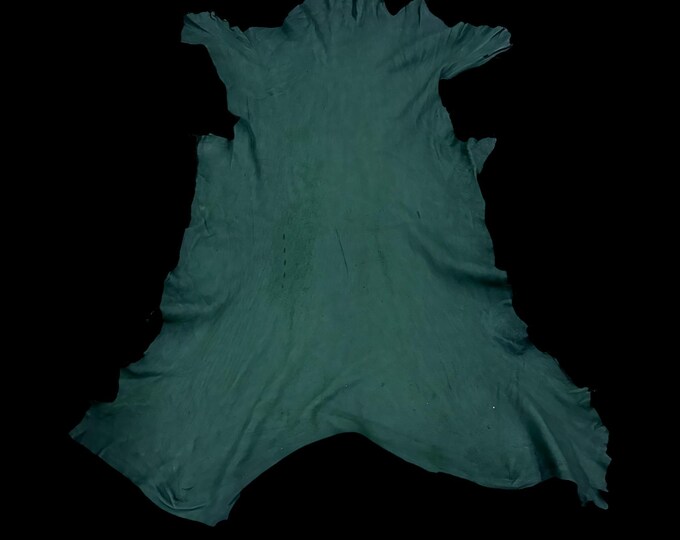 Deerskin Buckskin Hide Green Color Nice Grain! C12-pic2 - Etsy