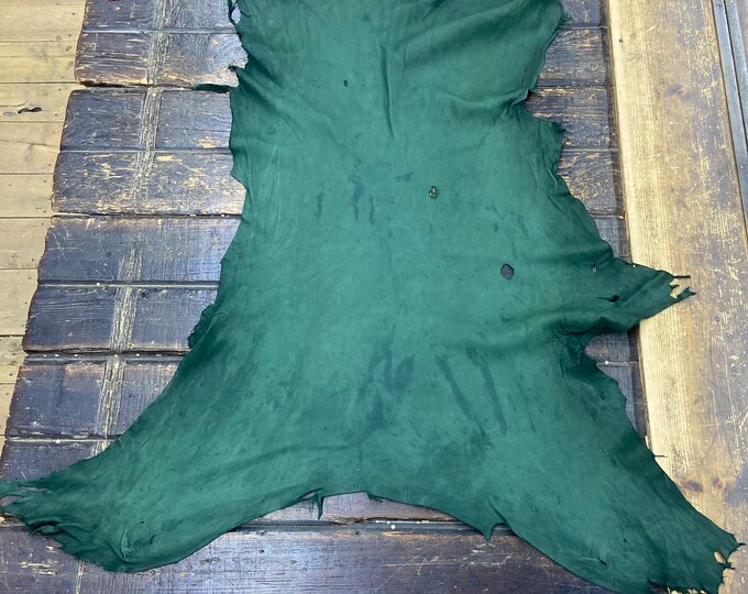 Deerskin Buckskin Hide Green Color Nice Grain C12-pic7 - Etsy