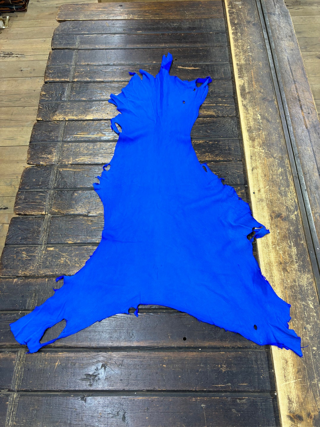 Deerskin / Deer Leather / Buckskin Hide / Blue Color / C-12/pic 17 - Etsy