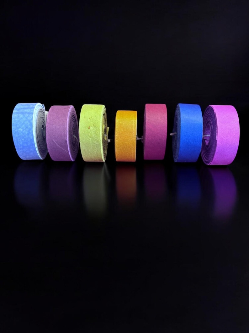 Colorful Leather Straps/ 7 Colors & 8 Sizes/ Chrome Tan Straps - Etsy
