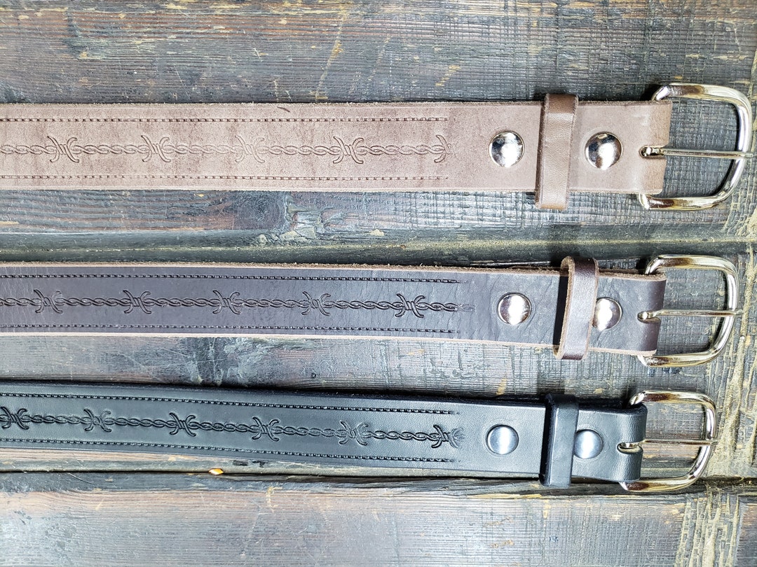 Handmade Leather Belts / H-bobwire - Etsy
