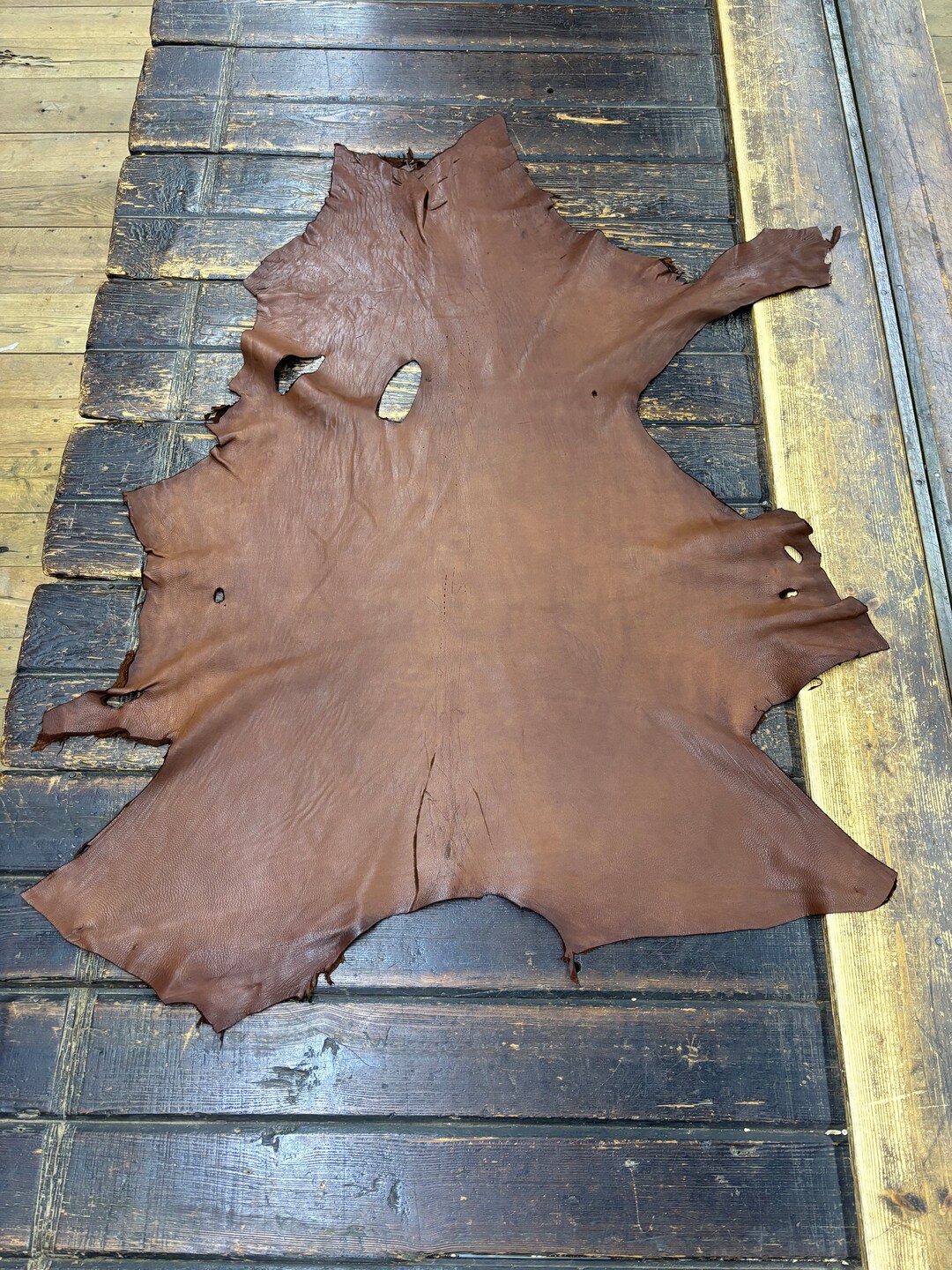 Deerskin Buckskin Hide Whiskey Color 11sf Nice Grain C11-pic 312 - Etsy