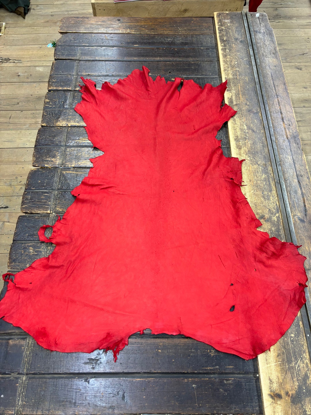 Deerskin/deer Leather / Buckskin Hide / Red Color / C11- Pic 313 - Etsy