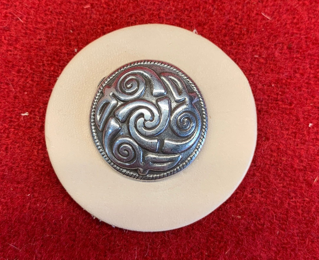 Spiral Celtic Concho- Antique Silver Finish 1" - Etsy