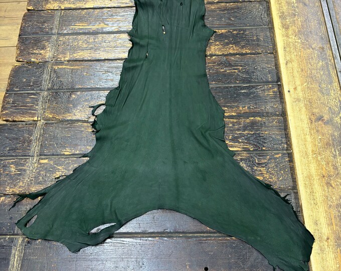 Deerskin Buckskin Hide Green Color Nice Grain C11-pic302 - Etsy