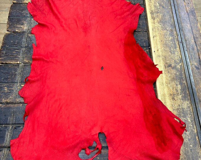 Deerskin/deer Leather / Buckskin Hide / Red Color / C11- Pic 322 - Etsy
