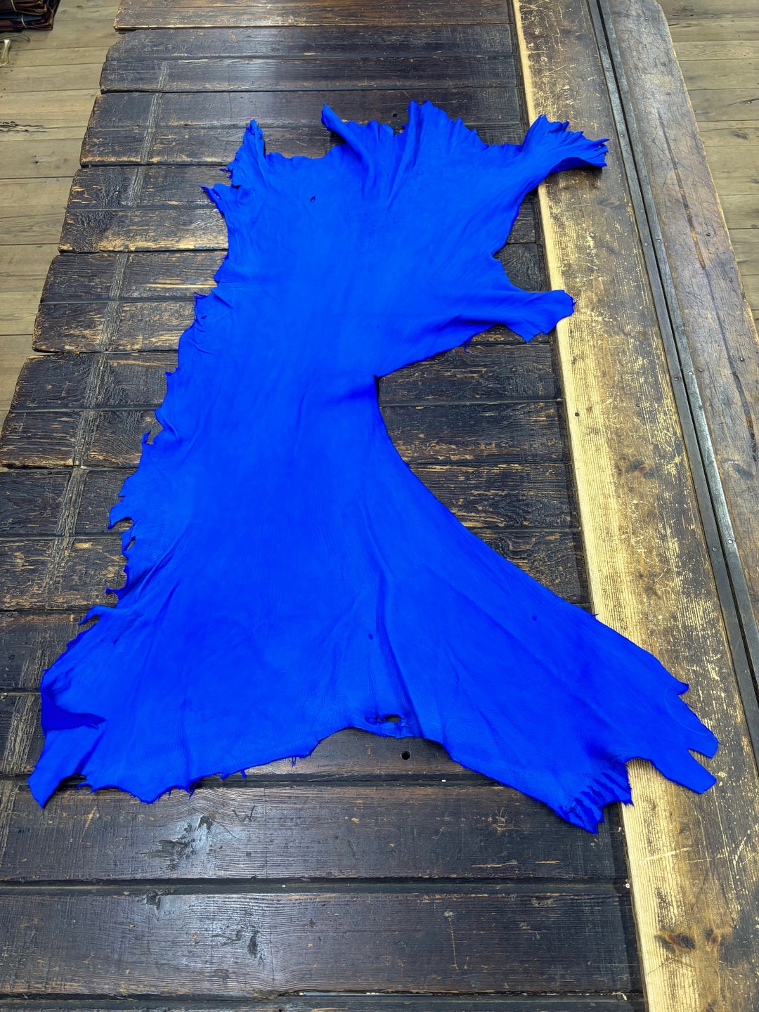 Deerskin / Deer Leather / Buckskin Hide / Blue Color / C-11 Pic 305 - Etsy