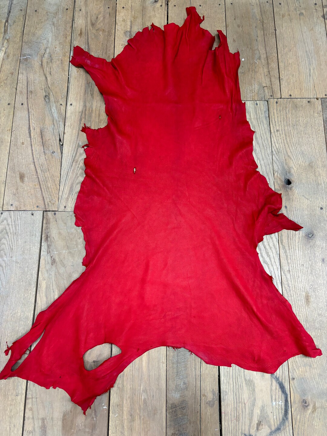 Deerskin/deer Leather / Buckskin Hide / Red Color / C12-pic 4 - Etsy
