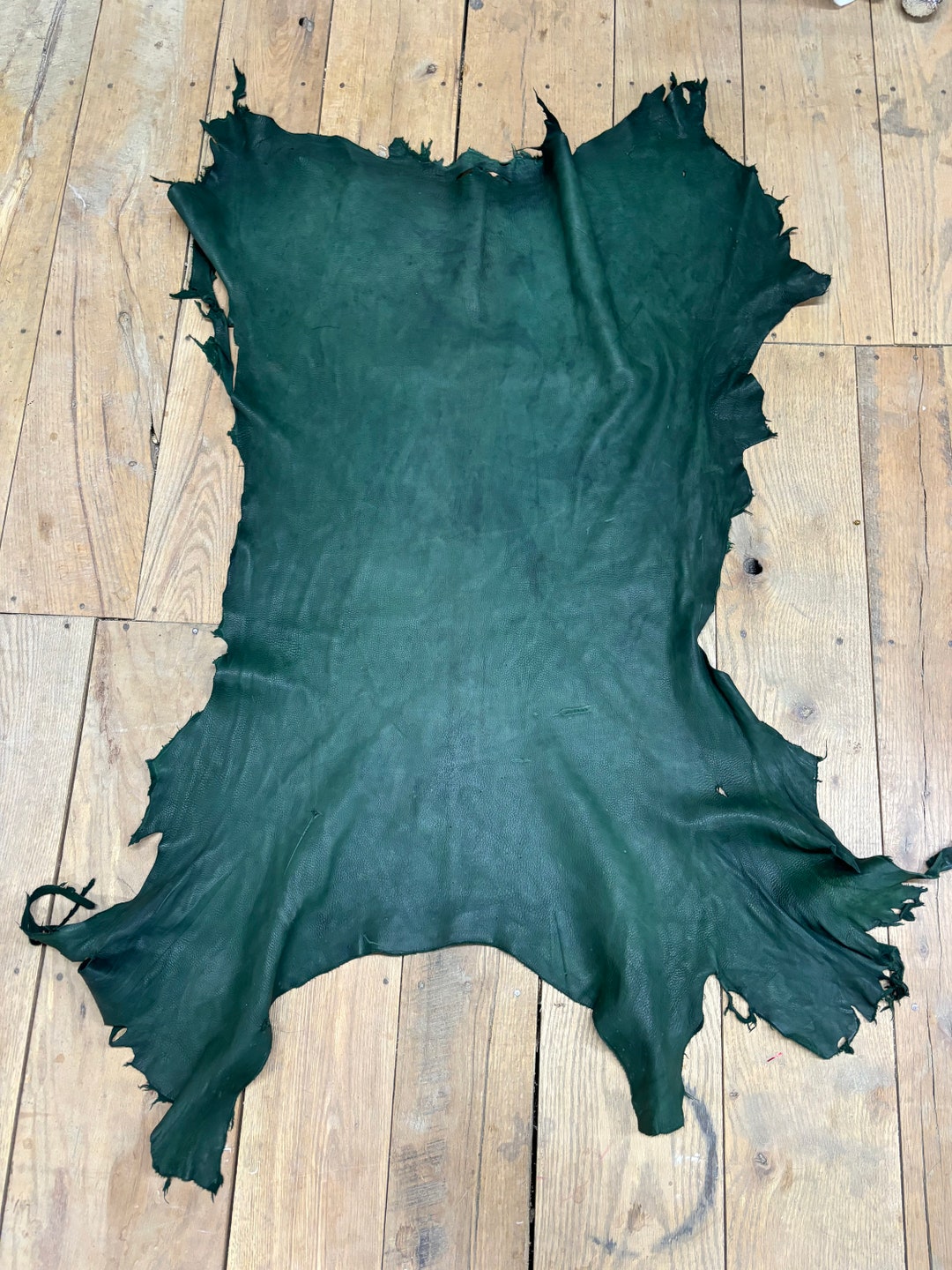 Deerskin Buckskin Hide Green Color Nice Grain C11 Pic 303 - Etsy