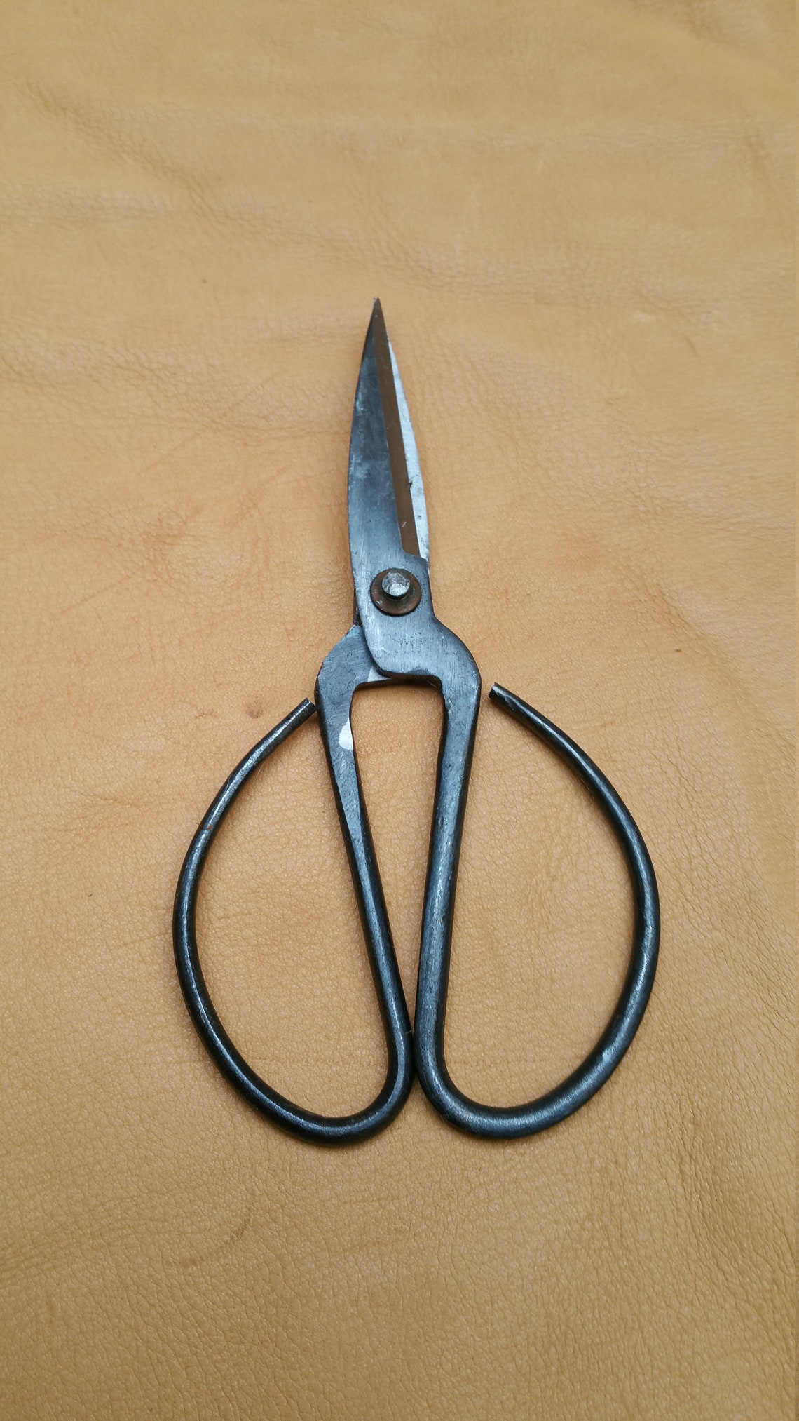 Hand Forged Scissors Primitive Style Leather Scissors 4 to | Etsy