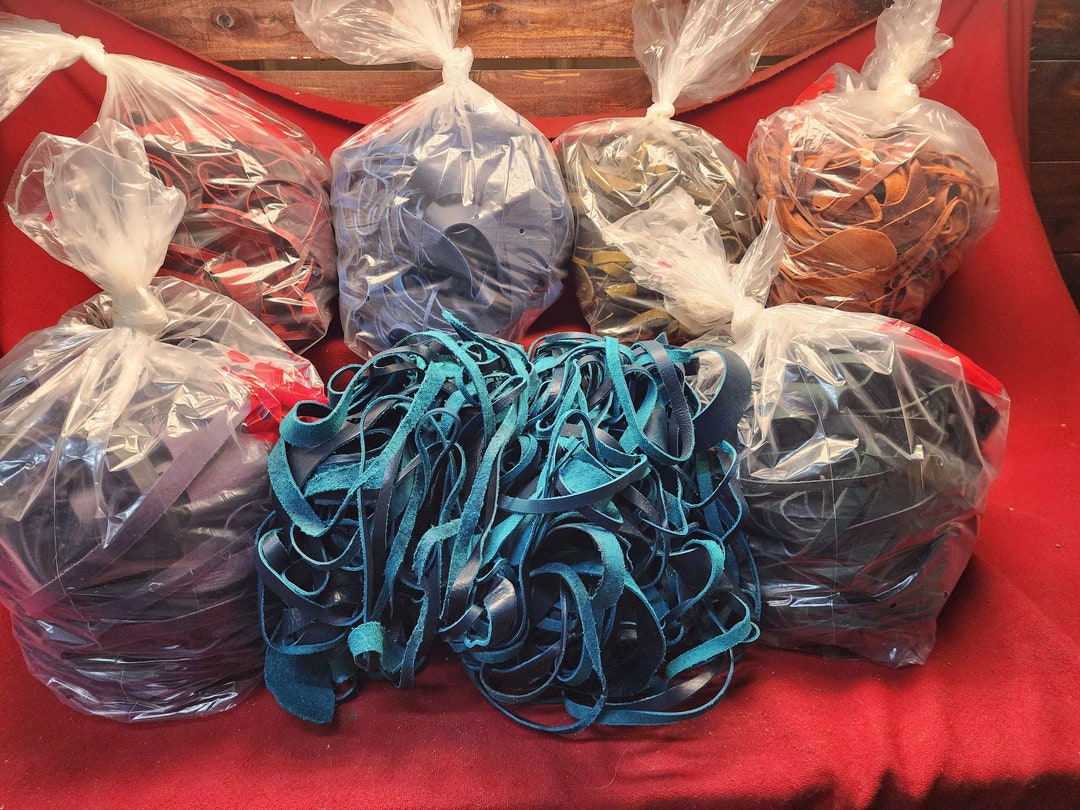 Pull up Oil Tan Scrap Pieces and Lacing, 4 Oz Scrab Bag, 4 to 6 Lbs. A1 ...