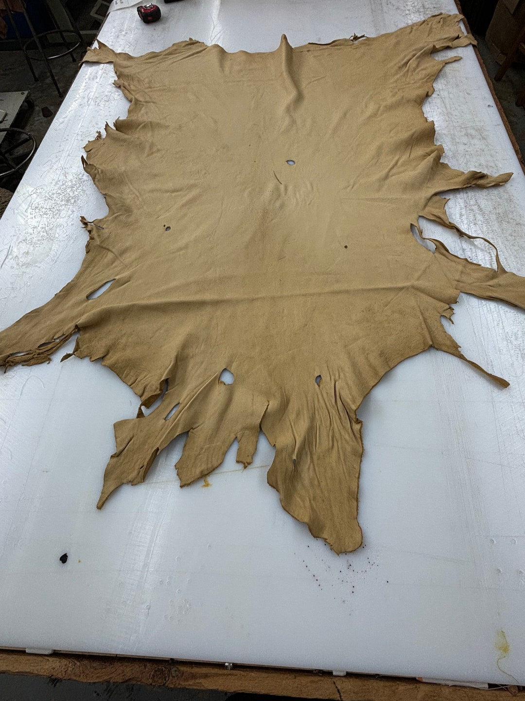 Deerskin/deer Leather / Buckskin Hide/smoke Color / C 11-pic318 - Etsy