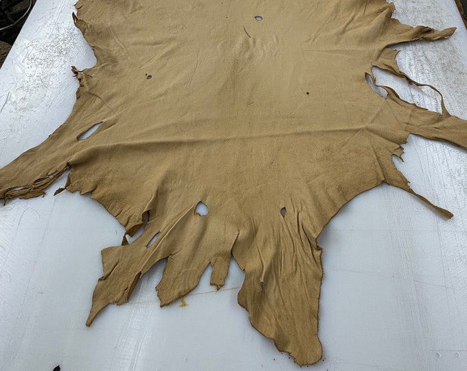 Deerskin/deer Leather / Buckskin Hide/smoke Color / C 11-pic318 - Etsy
