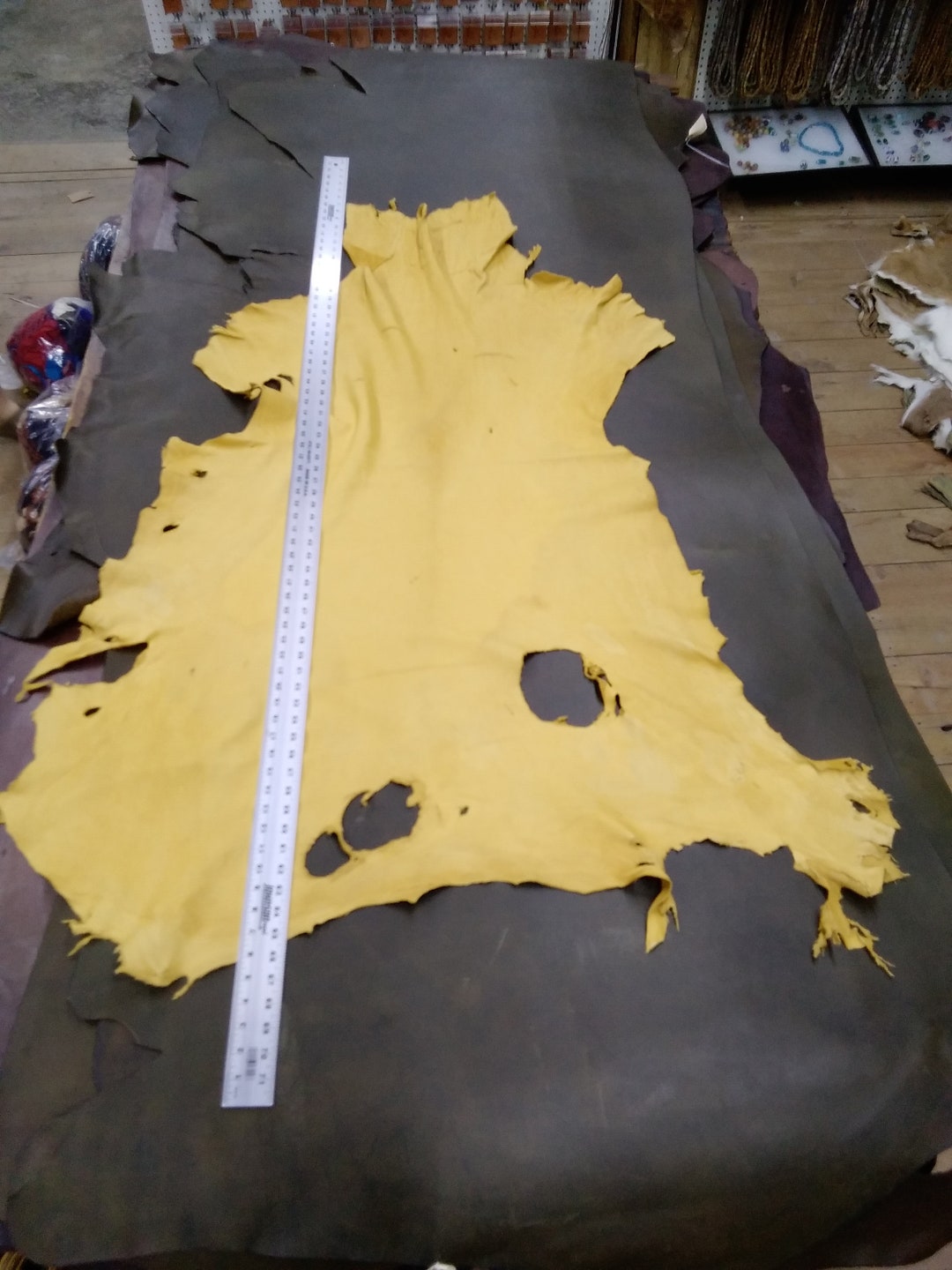 Deerskin / Deer Leather / Buckskin Hide / Gold Color / C12-pic115 - Etsy