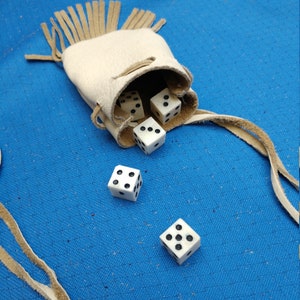Leather Drawstring Medicine Bag Mojo Pouch Dice Bag With Fringe Small ...