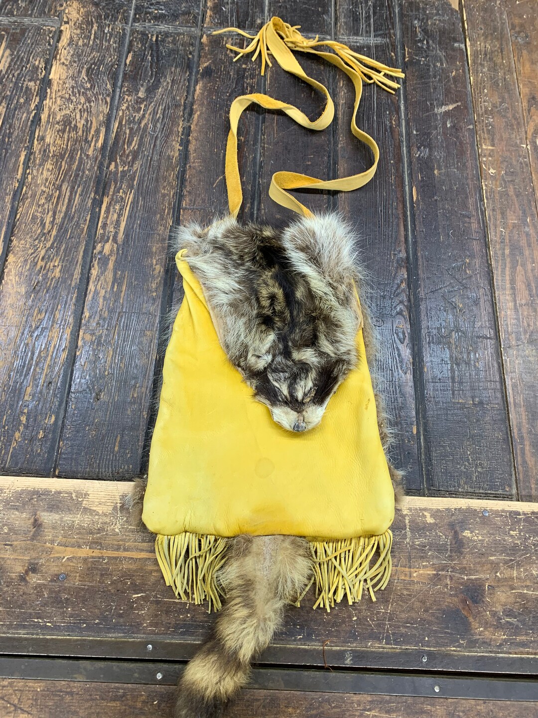 Handmade Racoon Hair on Hide Bag With Strap - Etsy