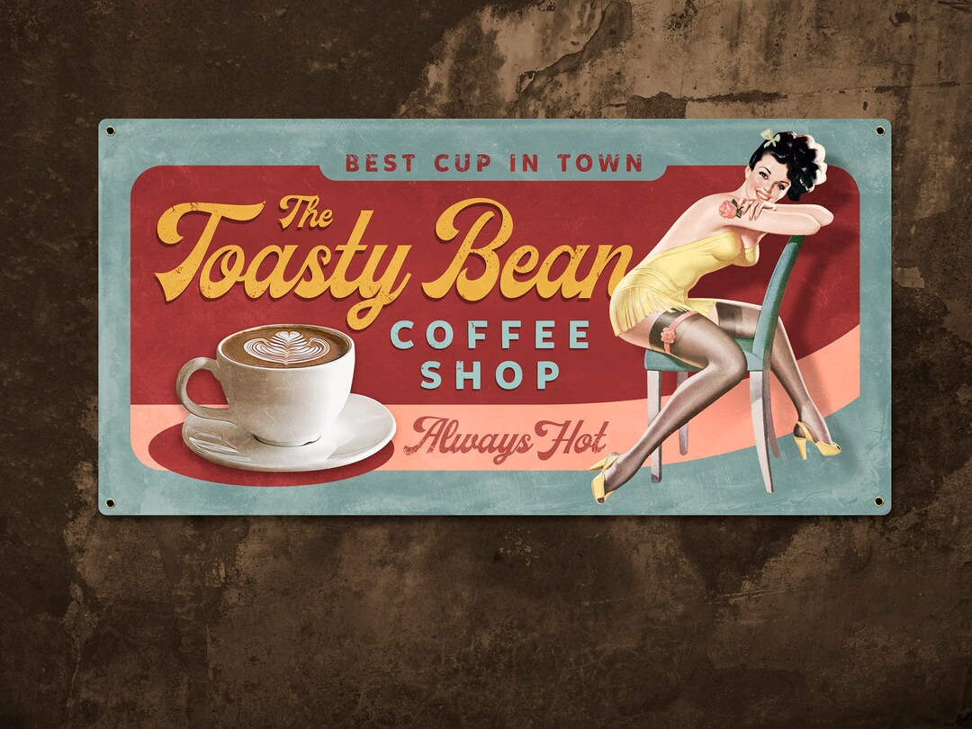 Coffee Pin up METAL Advertisement FREE SHIPPING - Etsy