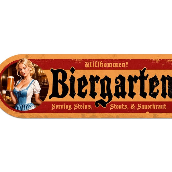Biergarten Sign - Etsy
